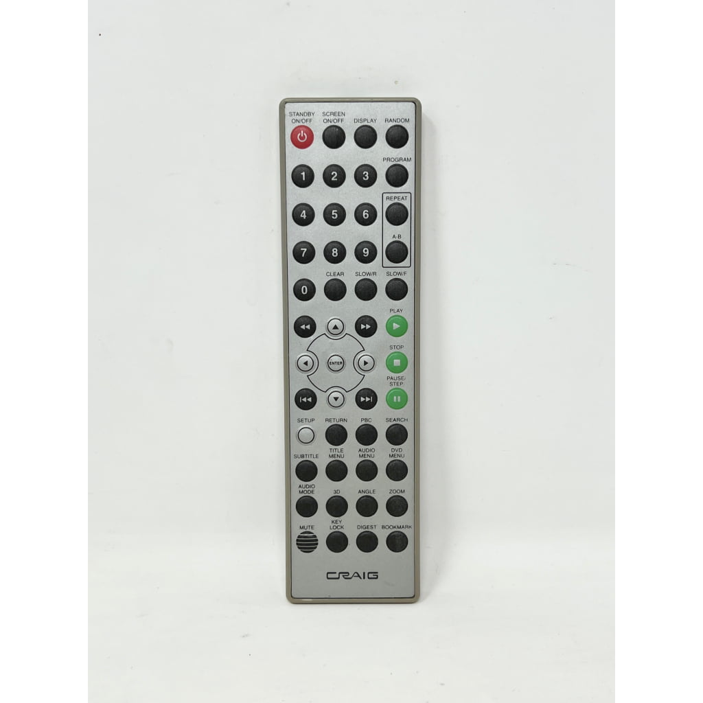 Craig CTFT701 DVD Player Remote Control — Best Deal Remotes