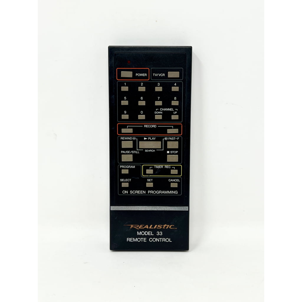 Realistic Model 33 VCR Remote Control — Best Deal Remotes