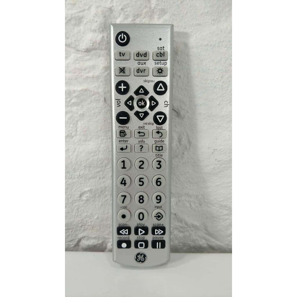 General Electric GE 24965-V2 Universal Remote Control TV DVD CBL DVR ...