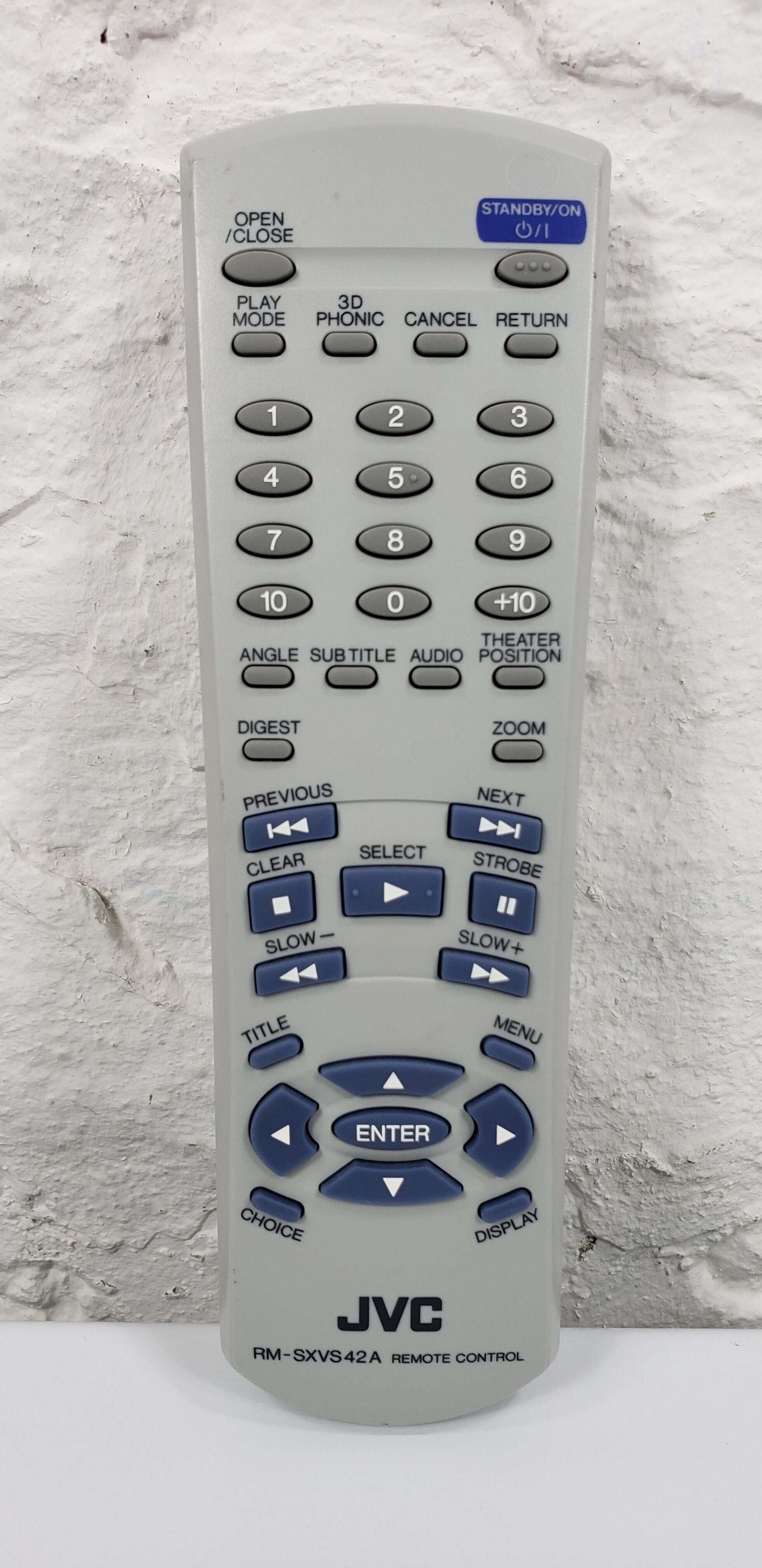 JVC RM-SXVS42A DVD Remote Control for XV-S45 XV-E100 XV-E100SL etc ...