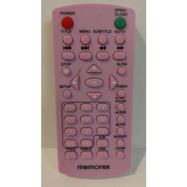 Memorex MVD-2040 "R" Pink DVD Player Remote Control — Best Deal Remotes