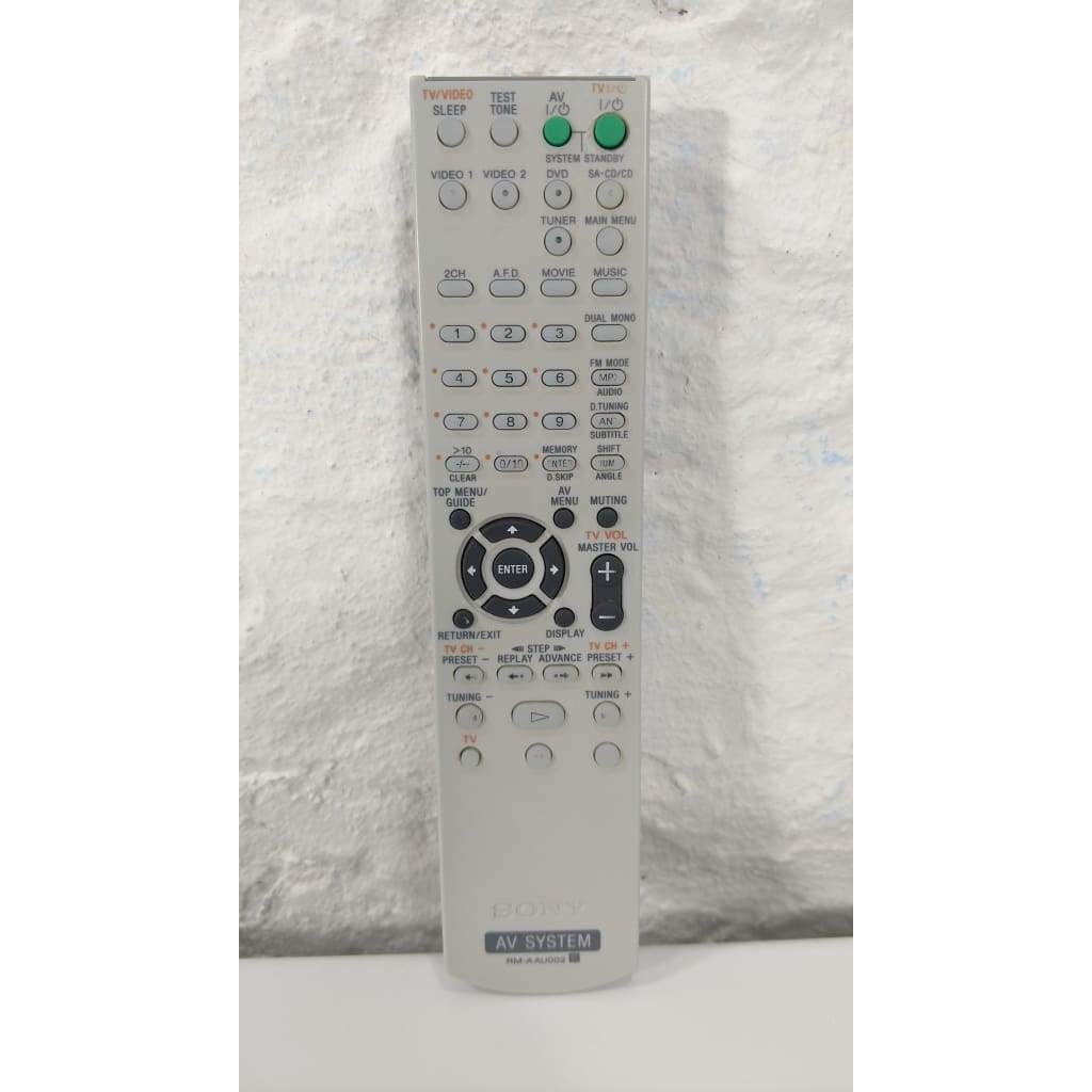 Sony Remote Controls | Audio System, DVD Player, TV, CD Player, Projec ...