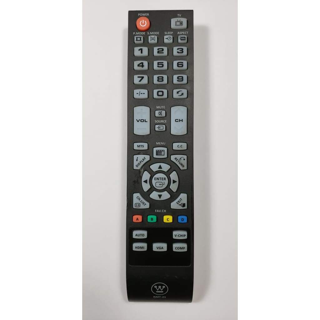 Westinghouse RMT-21 TV Remote Control — Best Deal Remotes